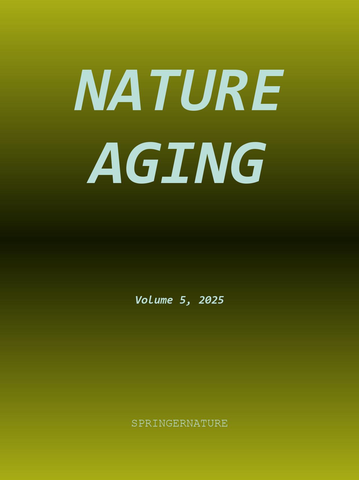期刊影响因子2024/2025: Nature Aging, NATURE AGING, ISSN:-, eISSN:2662-8465
