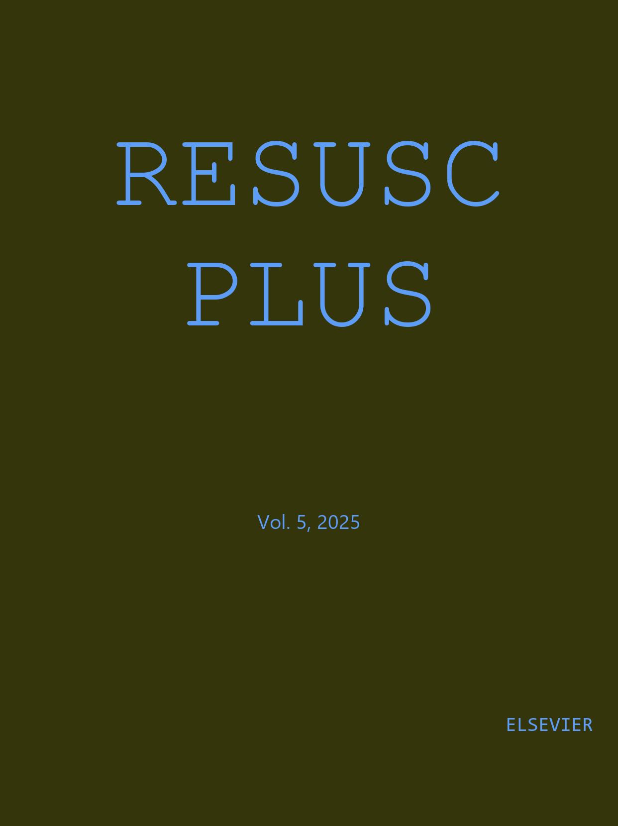 期刊影响因子2024/2025: Resuscitation Plus, RESUSC PLUS, ISSN:2666-5204, eISSN ...