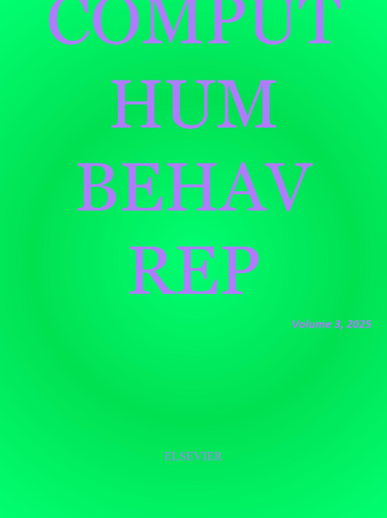 期刊影响因子2024/2025: Computers in Human Behavior Reports, COMPUT HUM BEHAV REP, ISSN:2451-9588 ...