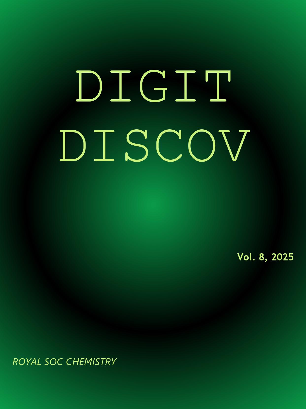 期刊影响因子2024/2025: Digital Discovery, DIGIT DISCOV, ISSN:-, eISSN:2635-098X