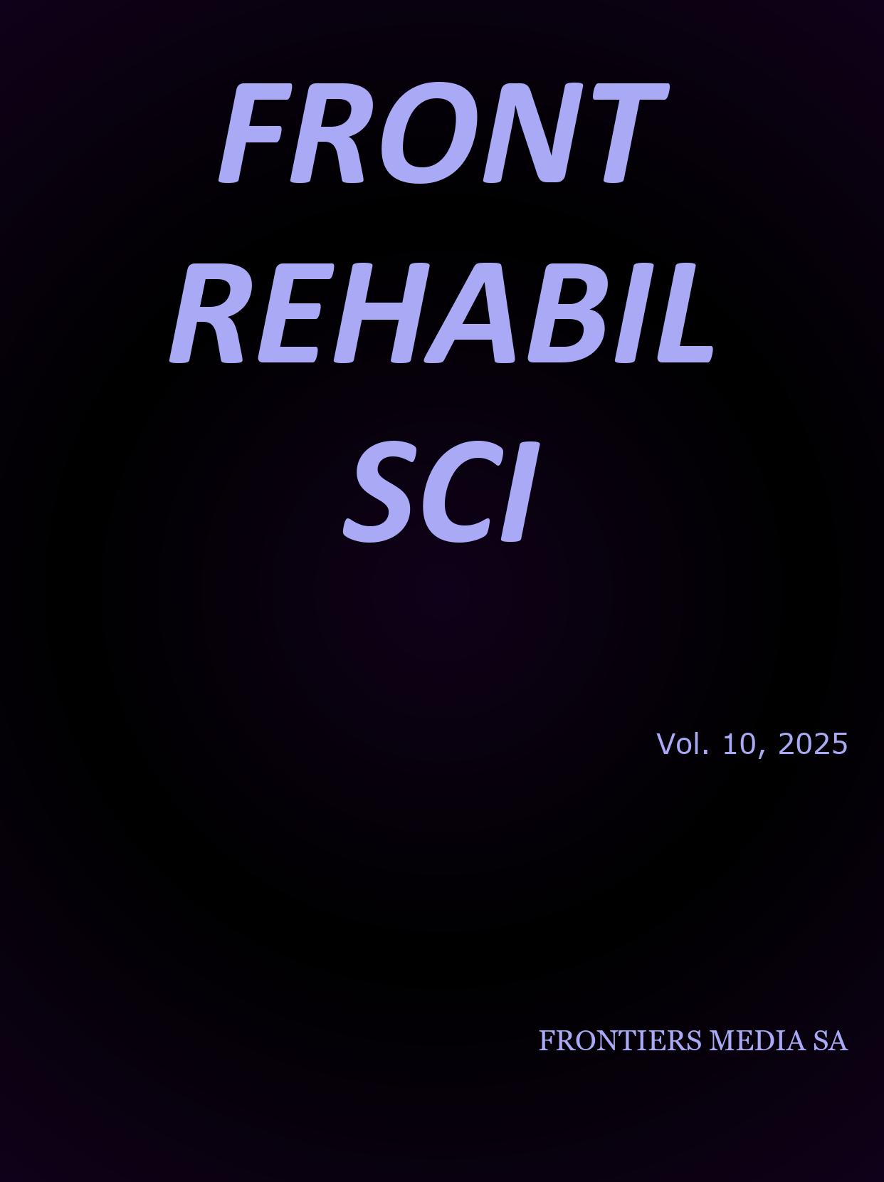 期刊影响因子2024/2025: Frontiers in Rehabilitation Sciences, FRONT REHABIL SCI, ISSN:-, eISSN:2673-6861