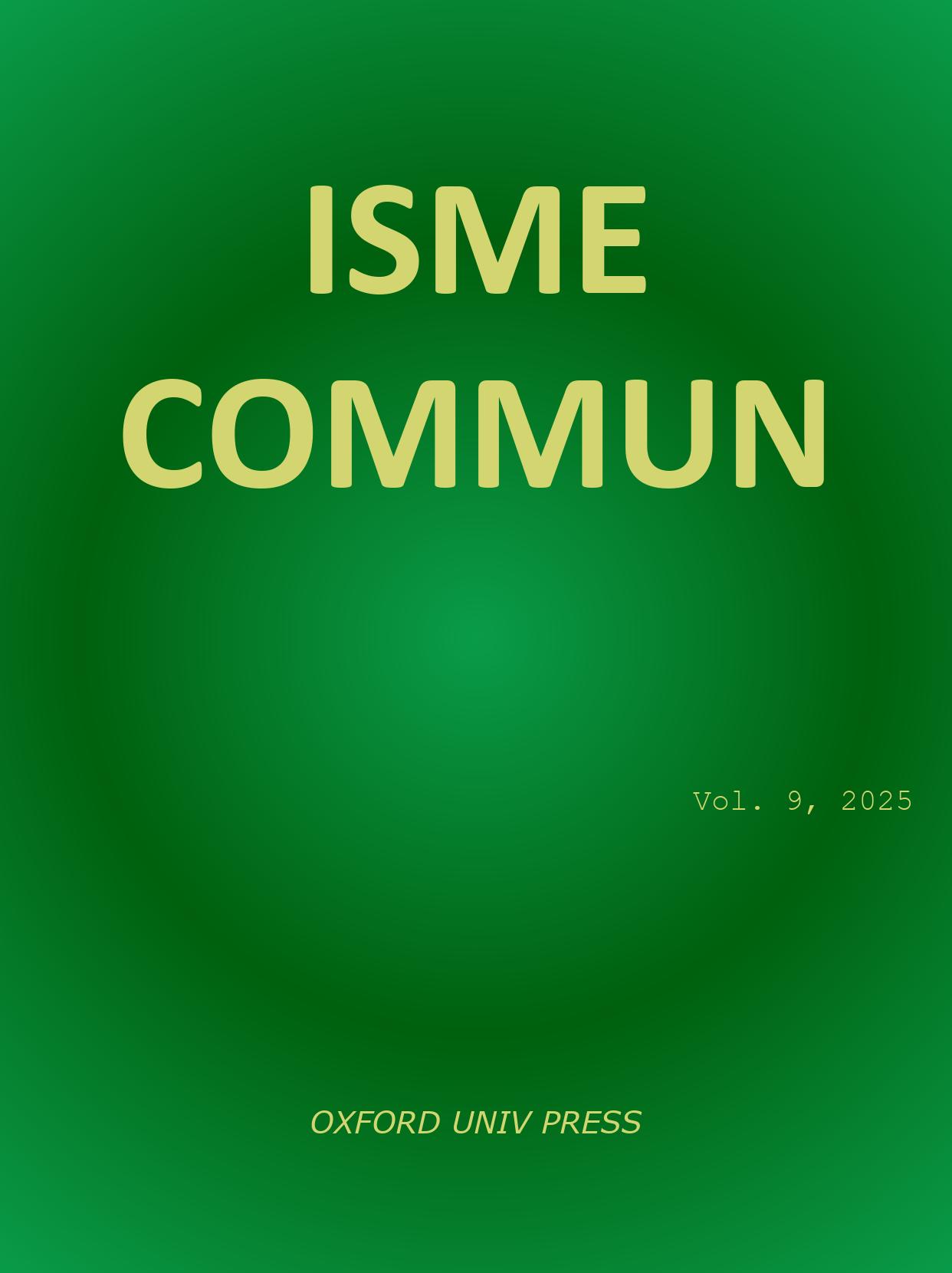 期刊影响因子2024/2025: ISME Communications, ISME COMMUN, ISSN:-, eISSN:2730-6151