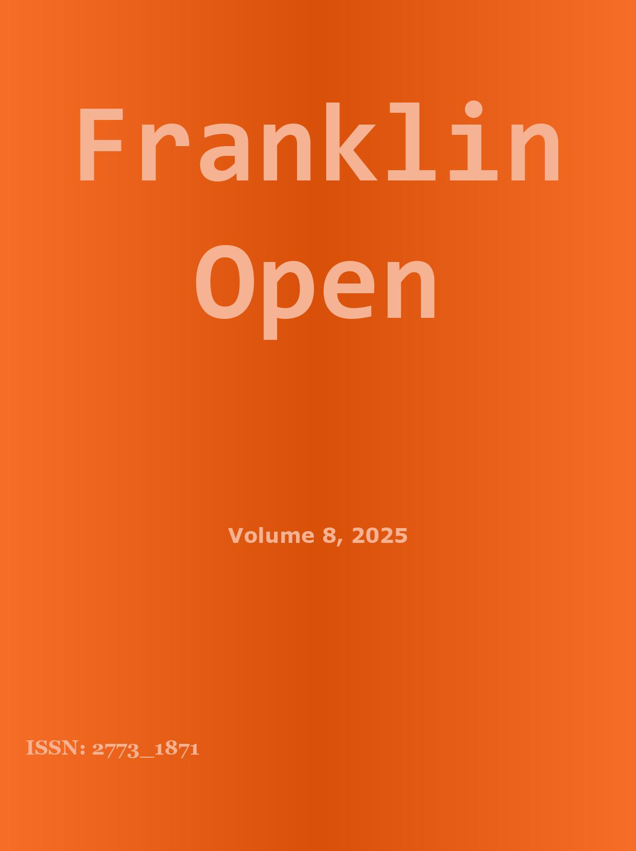 期刊影响因子2024/2025: Franklin Open, , ISSN:2773-1871, eISSN: