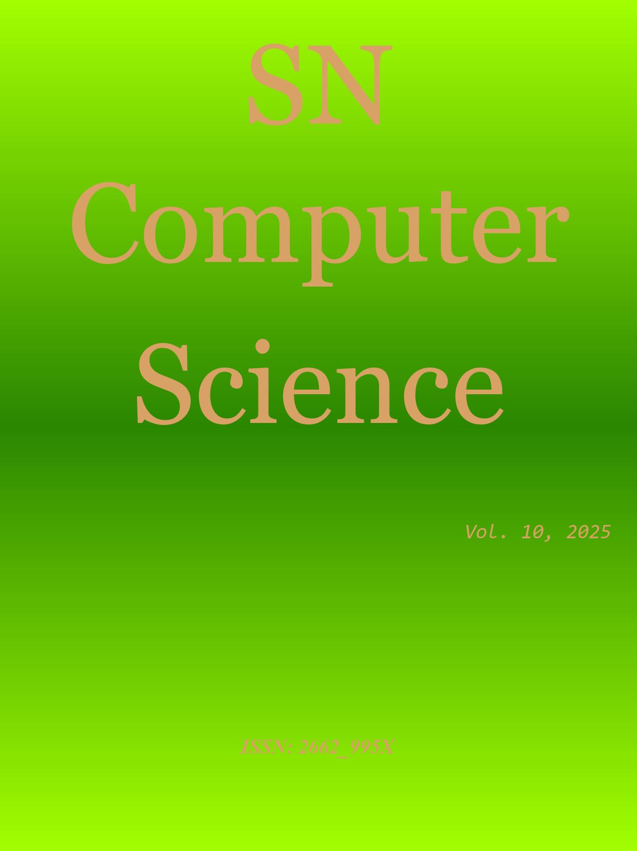 期刊影响因子2024/2025: SN Computer Science, , ISSN:2662-995X, eISSN: