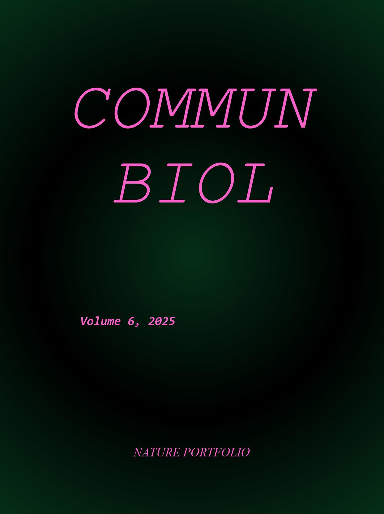 期刊影响因子2024/2025: Communications Biology, COMMUN BIOL, ISSN:-, eISSN:2399-3642