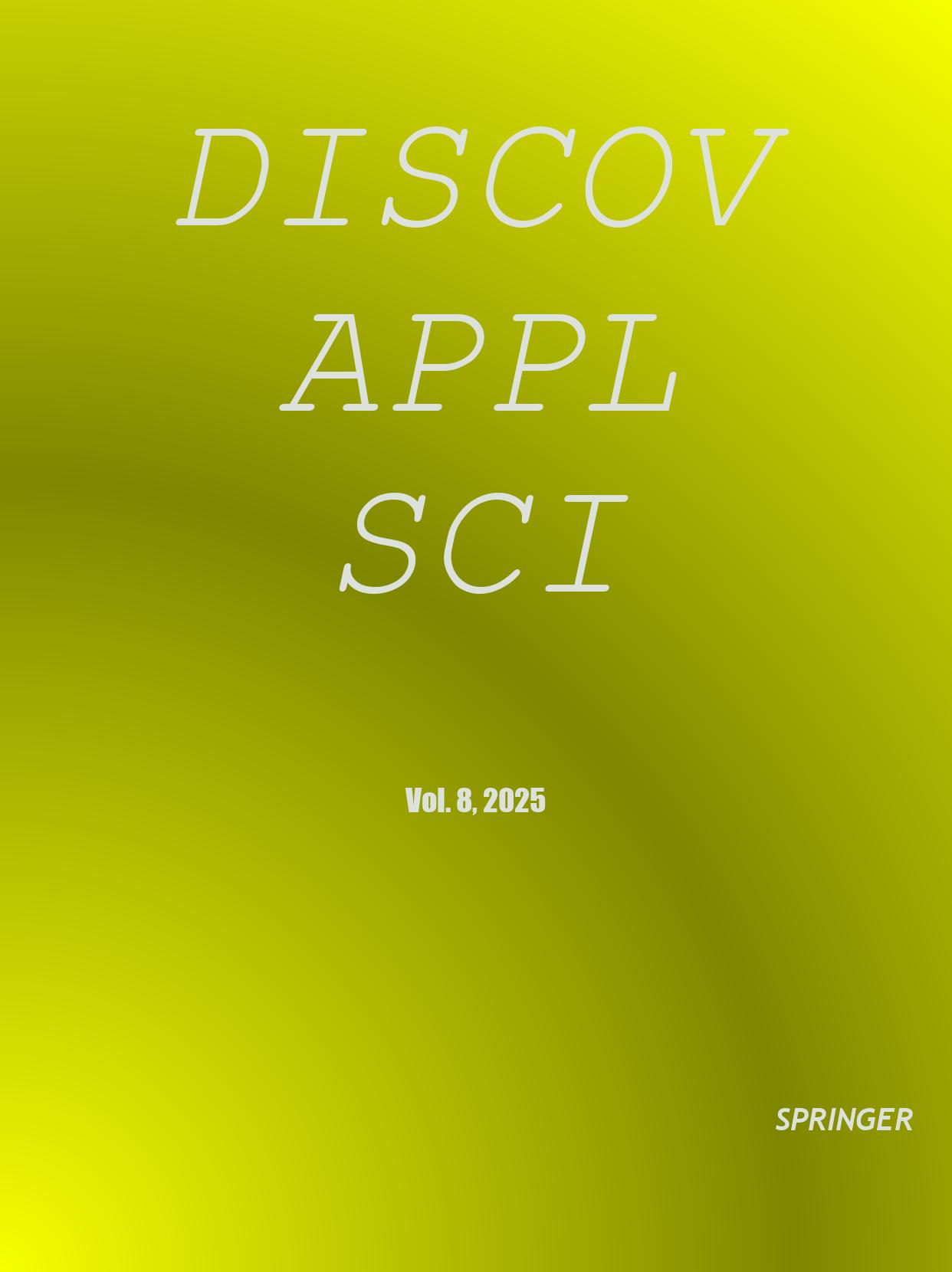 期刊影响因子2024/2025: Discover Applied Sciences, DISCOV APPL SCI, ISSN:N/A, eISSN:3004-9261