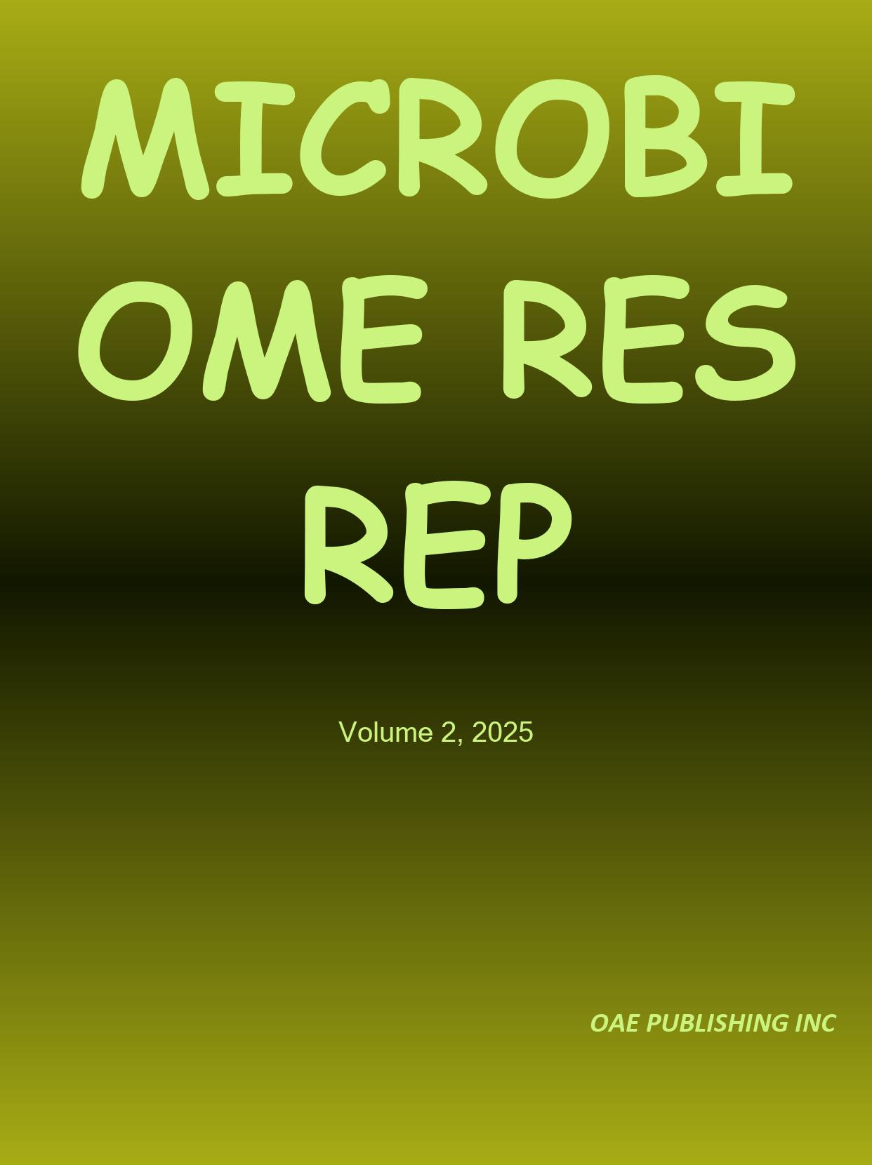 期刊影响因子2024/2025: Microbiome Research Reports, MICROBIOME RES REP, ISSN ...