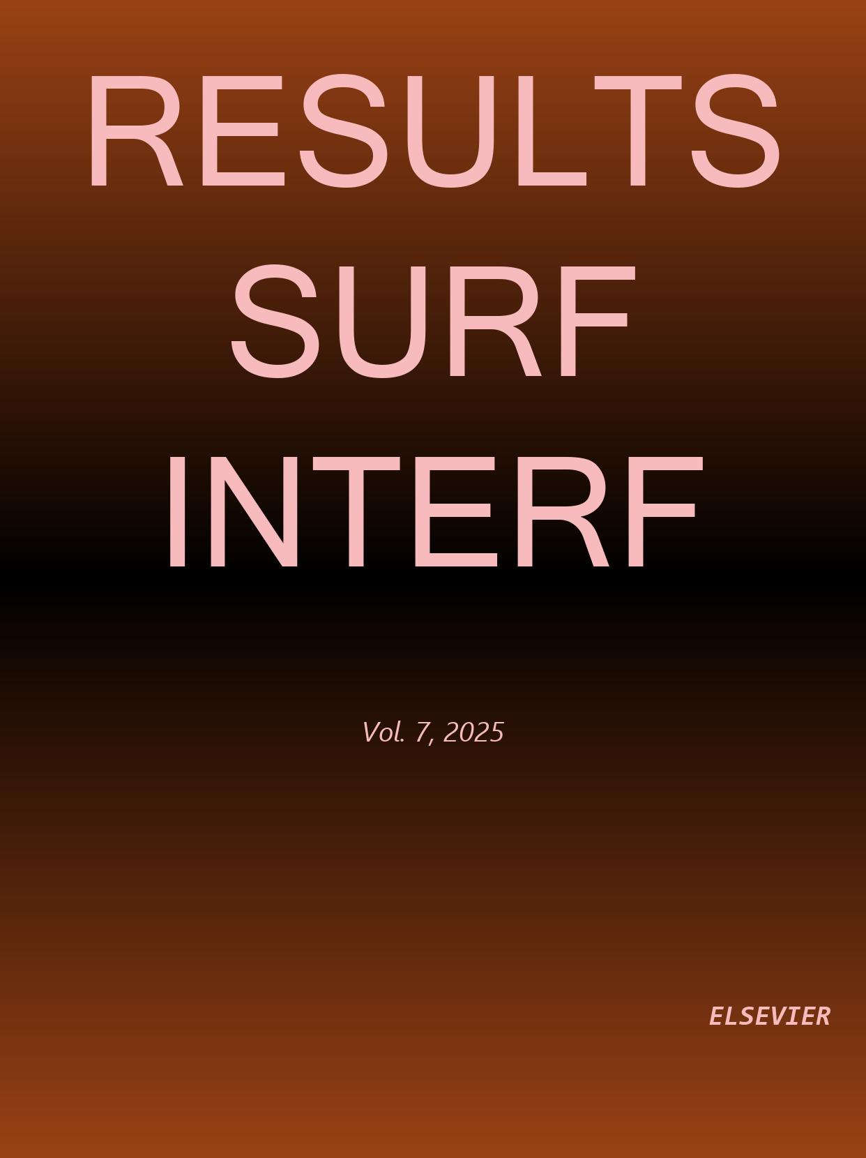 期刊影响因子2024/2025: Results in Surfaces and Interfaces, RESULTS SURF INTERF, ISSN:N/A, eISSN:2666-8459